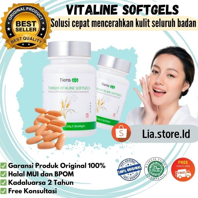 Jual Vitagels Pemutih Seluruh Tubuh Vitaline softgels 100% original | Shopee Indonesia