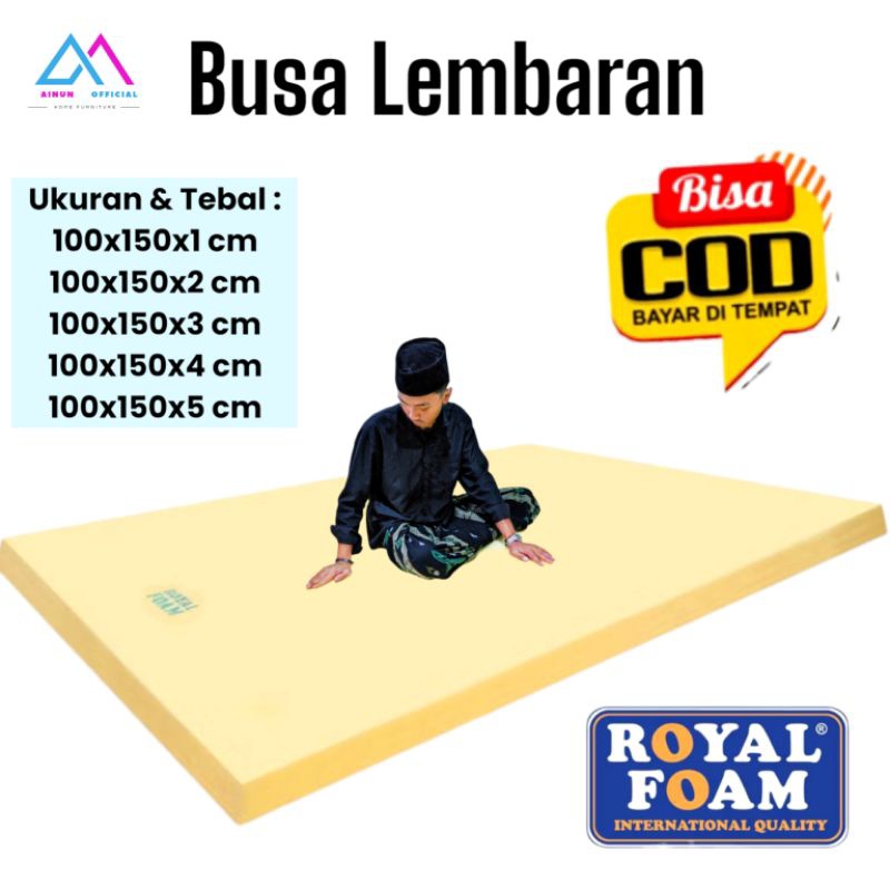 Jual Busa Lembaran 100x150cm Tebal 2cm, 3cm, 4cm, 5cm, 8cm Royal Foam ...