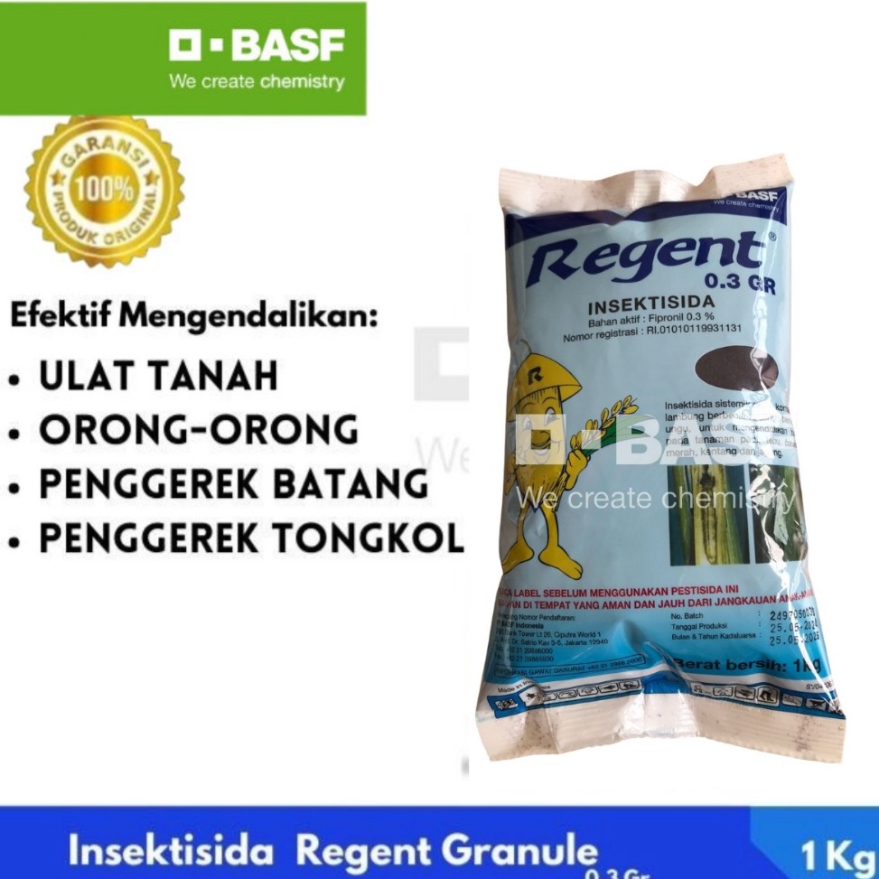 Jual Insektisida Regent 3 Gr 1 KG Tabur Insektisida Hama Wereng Set dan ...