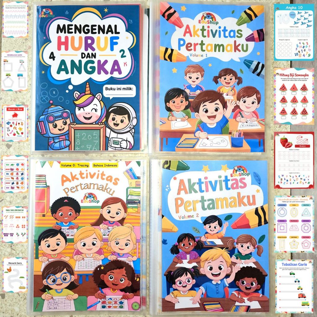 Jual Worksheet Aktivitas Pertamaku Bahasa Indonesia Wipe and Clean Full ...