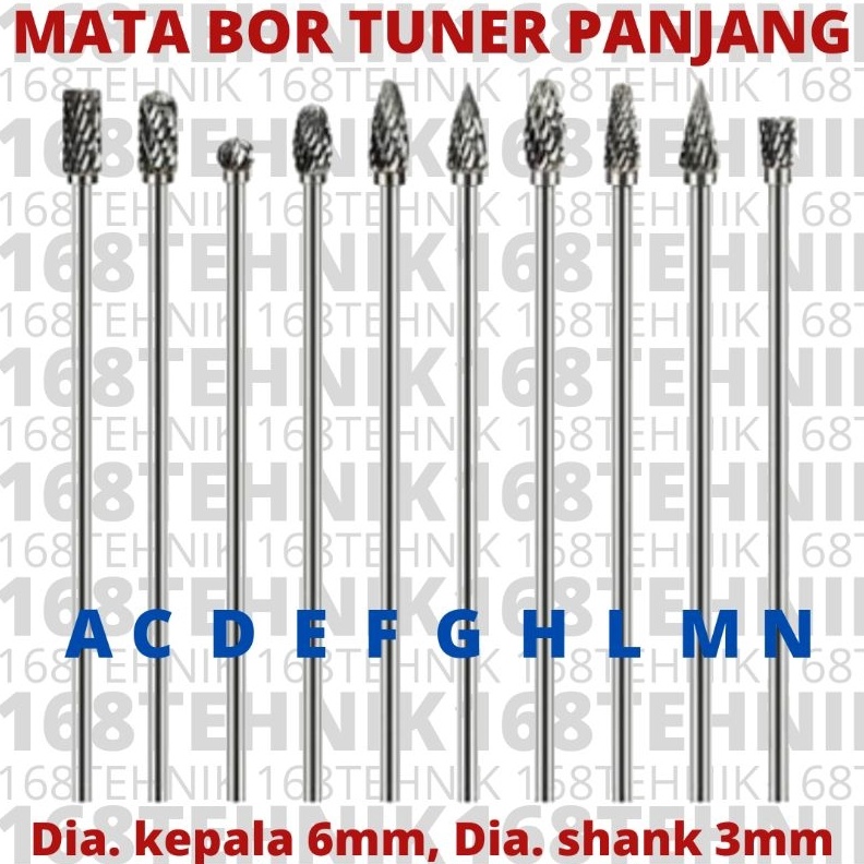 Jual MATA BOR TUNER PANJANG MATA TUNER TUNNER MATA CUNER ROTARY BURR ...