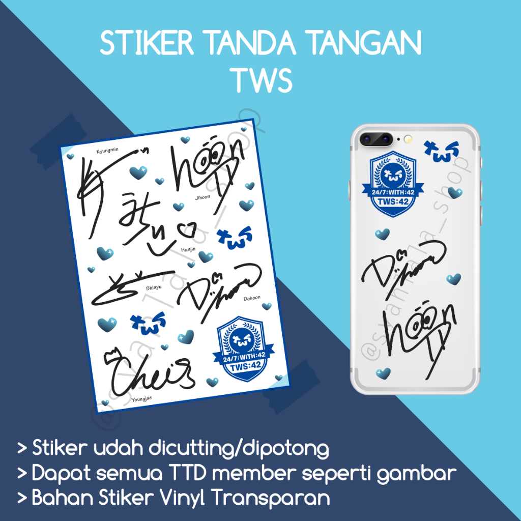 Jual STIKER TANDA TANGAN TWS 투어스 | Shopee Indonesia