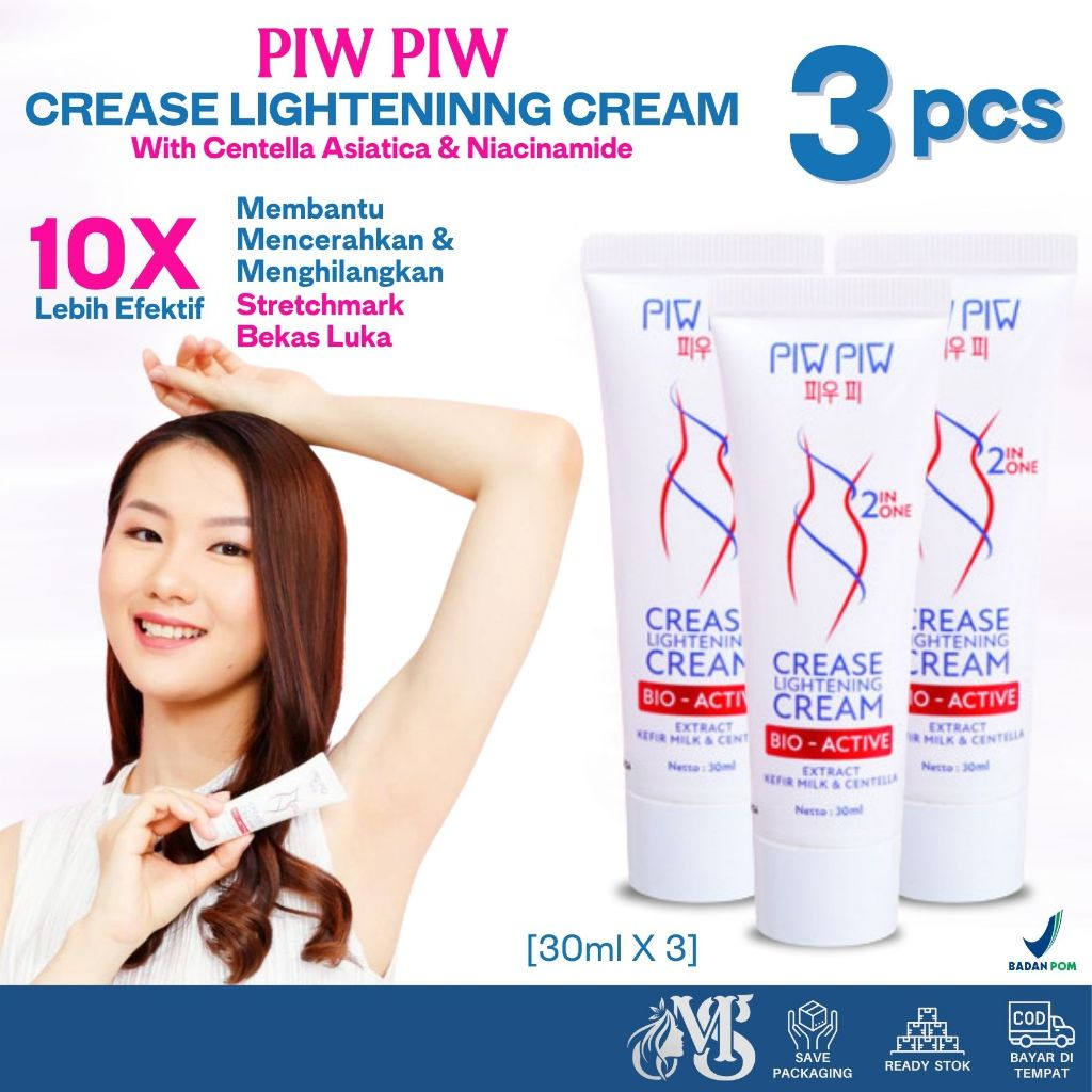 Jual PIW PIW Crease Lightening Cream Krim Mencerahkan Ketiak dan Penghilang Bekas Luka ...