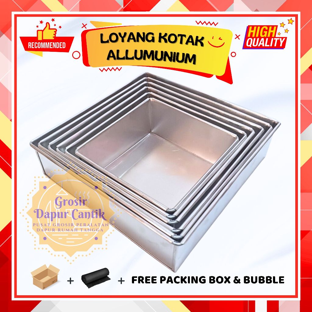 Jual Loyang Bolu Kotak / Loyang Lapis Legit / Loyang Kue / Lengser ...