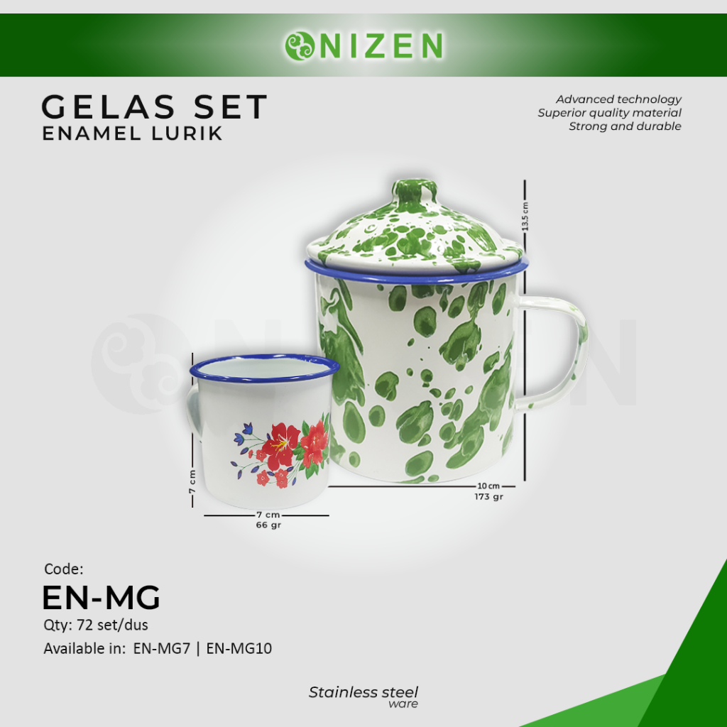 Jual Mug Enamel BlirikMug Burik 7 ,10 cm / Cangkir Besi Enamel Motif ...