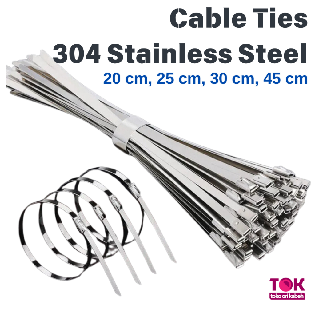 Jual Cable Ties Stainless Steel Tali Tis Kabel Ties Besi Besar Jumbo ...
