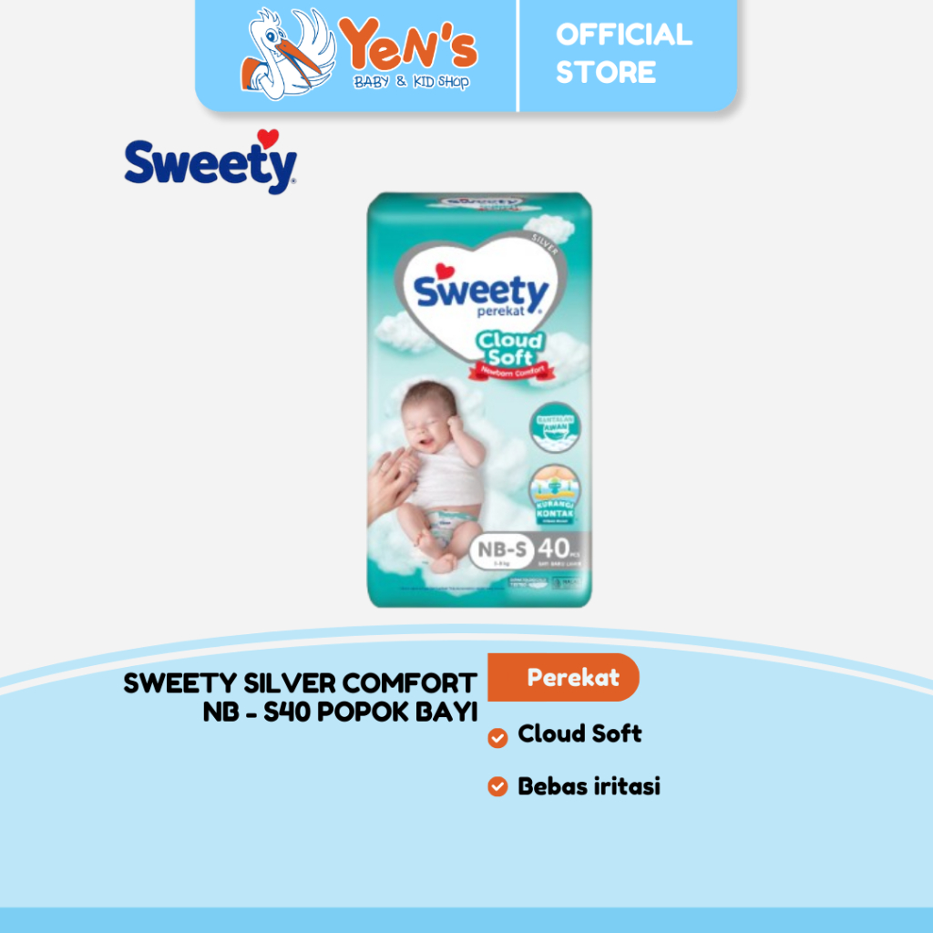 Jual SWEETY Silver Comfort NB - S40 NB-S40 | Popok Bayi Newborn Tipe ...