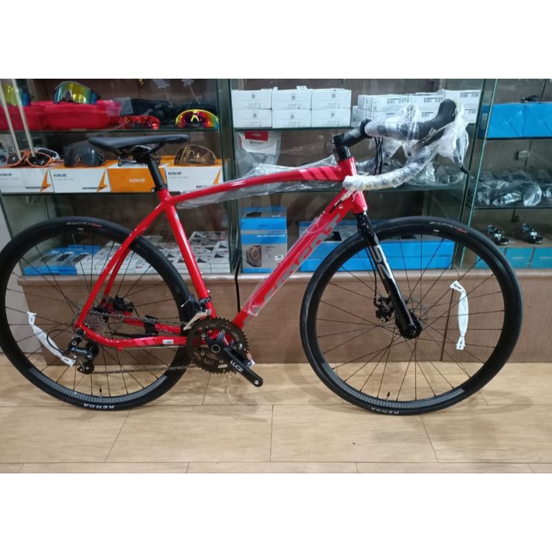 Jual SEPEDA ROAD BIKE ELEMENT FRC 52 SHIMANO SORA 9SP NEW RED, 51 ...