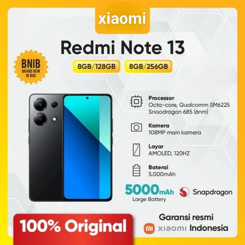 Jual Redmi Note 13 8GB/128GB l 8GB/256GB Garansi Resmi | Shopee Indonesia