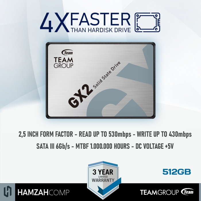 Jual SSD 512GB TEAM ELITE GX2 SATA III 2,5" | Shopee Indonesia
