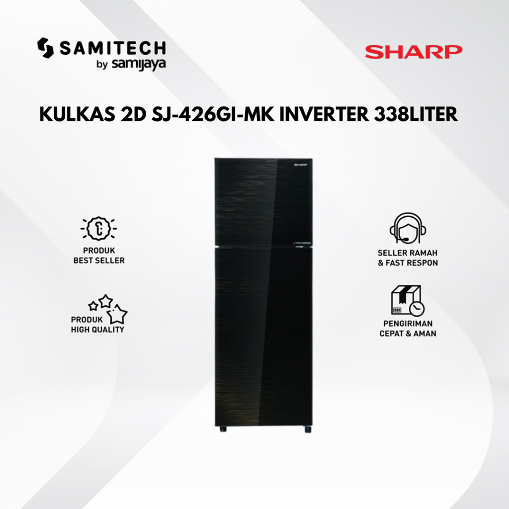 Jual KULKAS 2PINTU SHARP SJ-426GI-MK 426GI MK INVERTER 338LITER ...