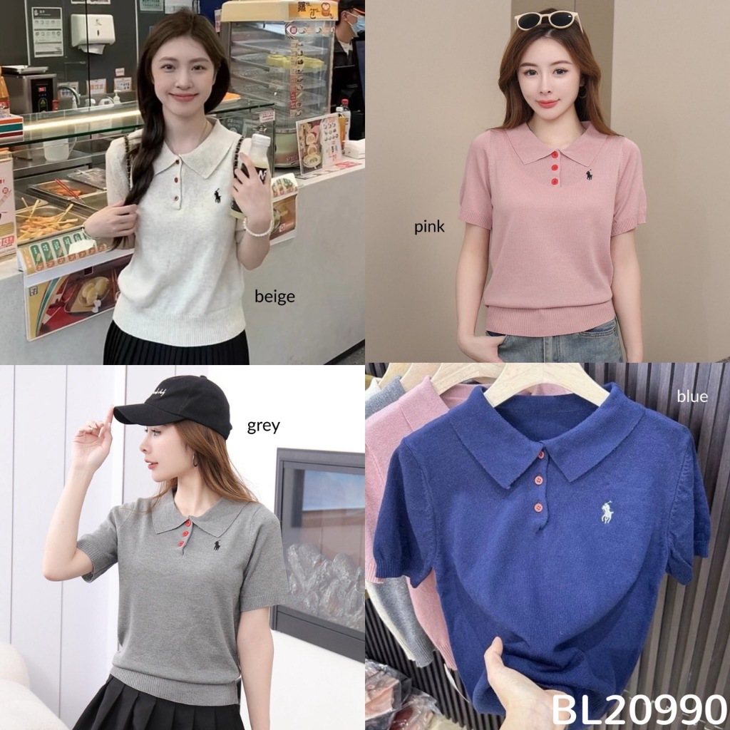 Jual [FG] Basic Style Pollo Knit Top BL20990 | Shopee Indonesia
