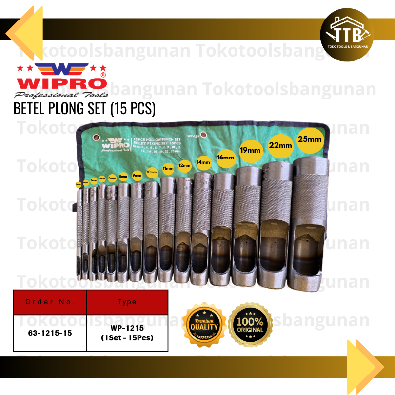Jual Wipro Betel plong/Hollow Punch 15 Pcs | Shopee Indonesia