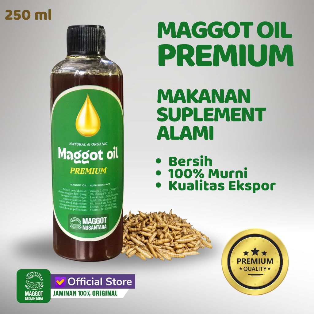 Jual Maggot BSF Oil 250ml - Minyak Maggot - Maggot Nusantara | Shopee Indonesia