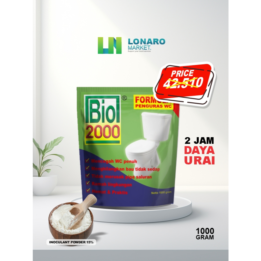 Jual BIO 2000 FORMULA KURAS WC 1000GR | Shopee Indonesia