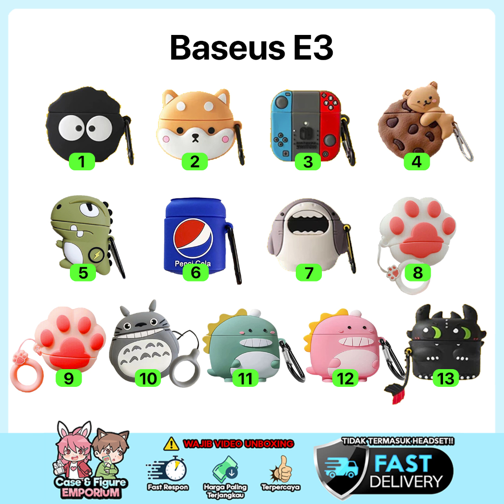 Jual Case Baseus E3 Casing Silicone Bowie Encok Silikon Karakter Keren ...