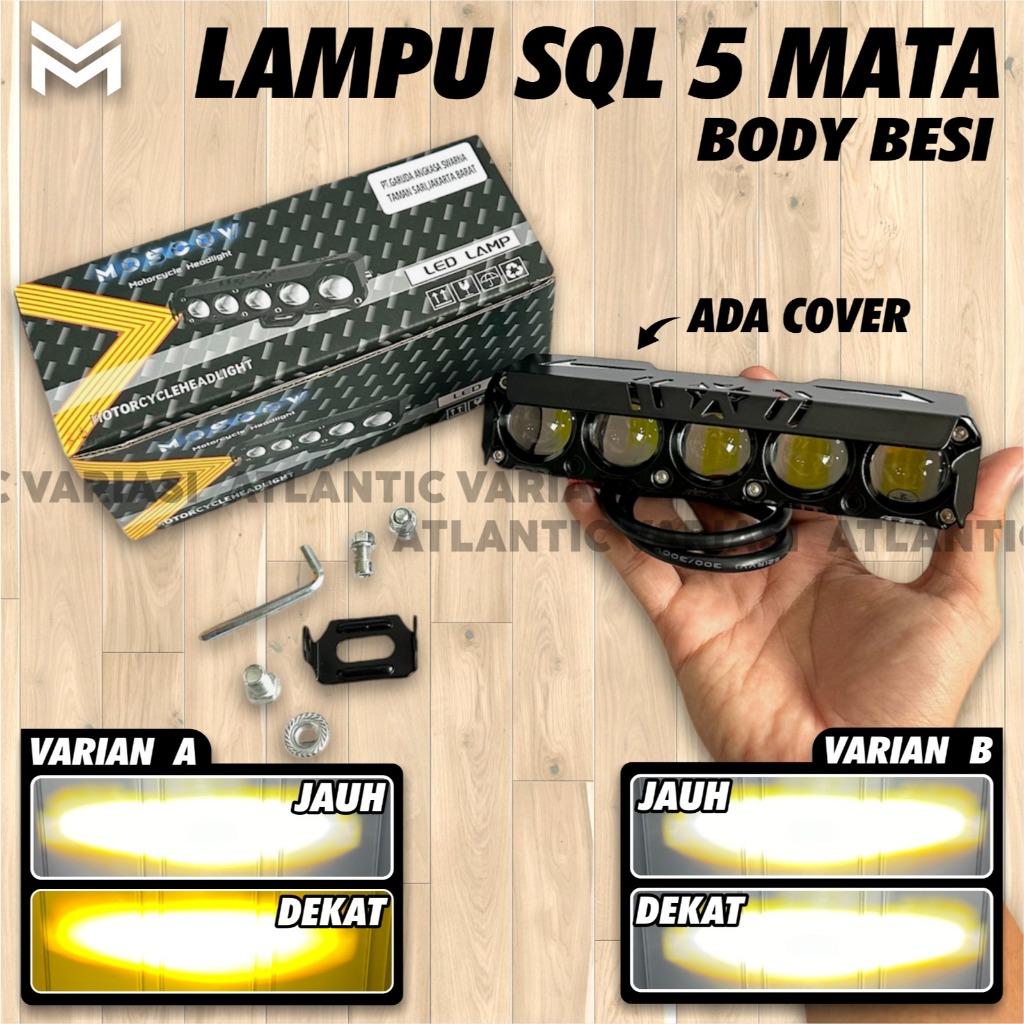 Jual LAMPU SOROT LED SQL 5 MATA PREMIUM SUPER TERANG 18 WATT ARUS DC 12-80V LAMPU TEMBAK LASER ...