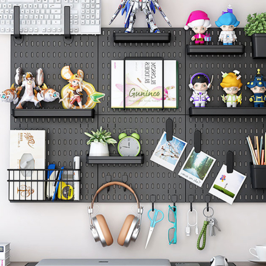 Jual LCI Pegboard Hitam Rak Dekorasi Dinding Workspace Wall Shelf Home ...