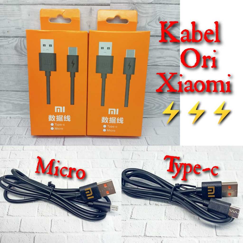 Jual Kabel data Charger Xiaomi Usb Micro & Tipe C Support fast Charging ...