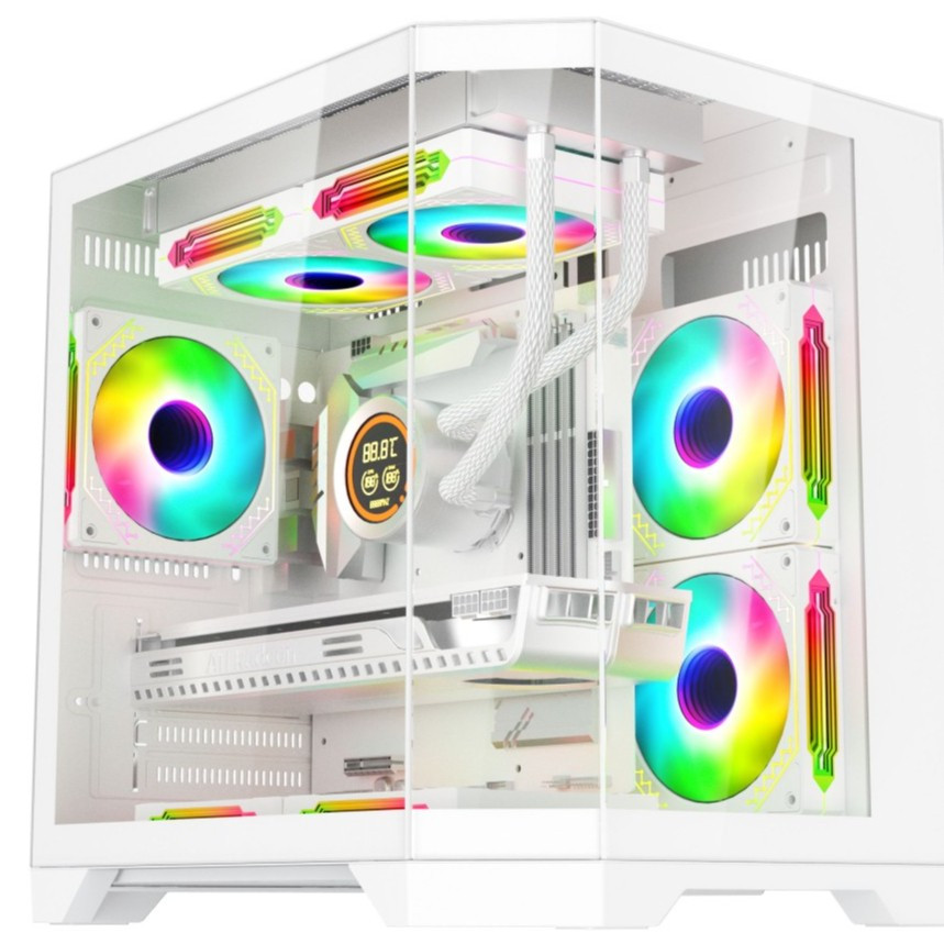 Jual AIGO FT350 WHITE MICRO ATX MINI TOWER PC CASE CASING GAMING ...