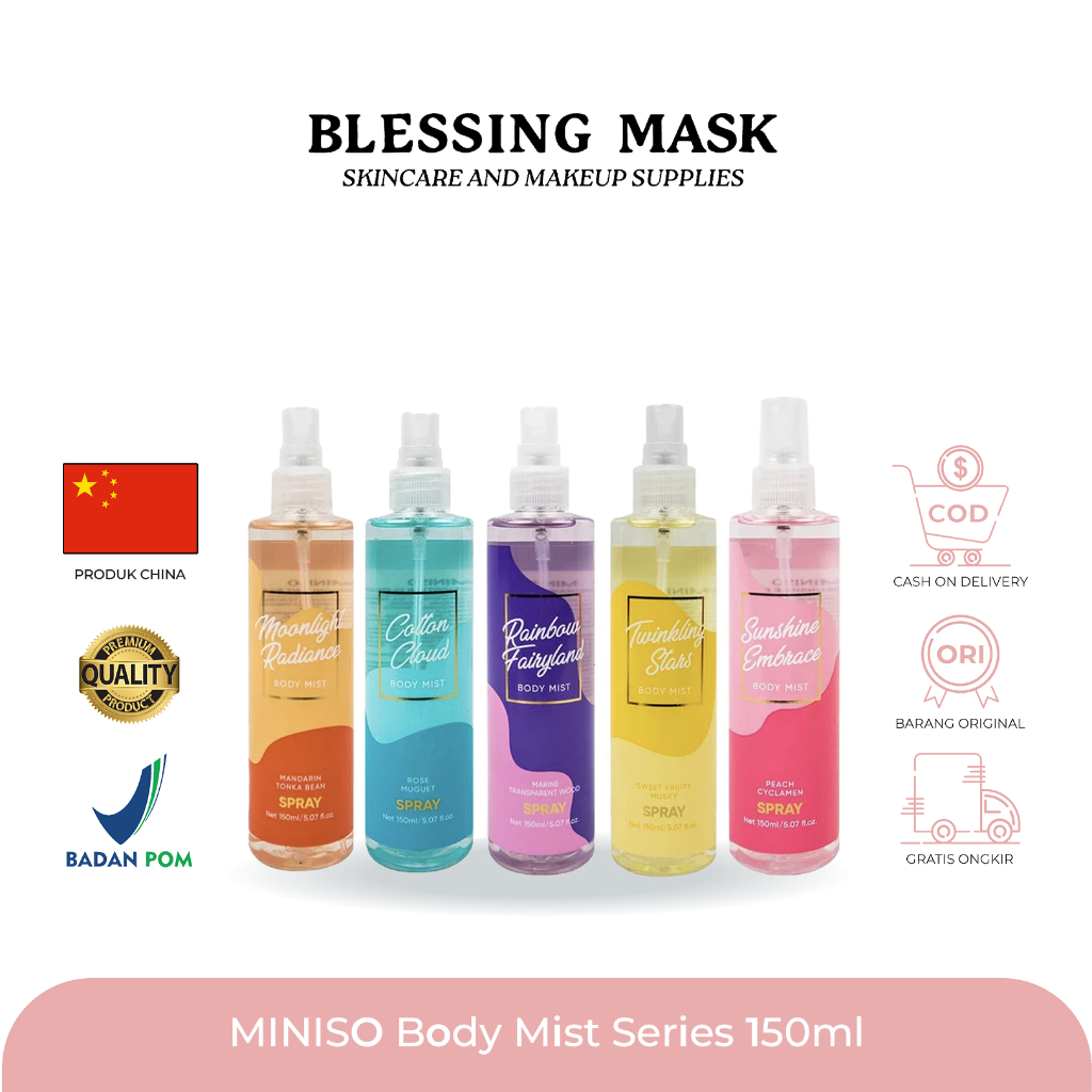 Jual MINISO Body Mist - 150mL | fragrance spray | Natural Series ...