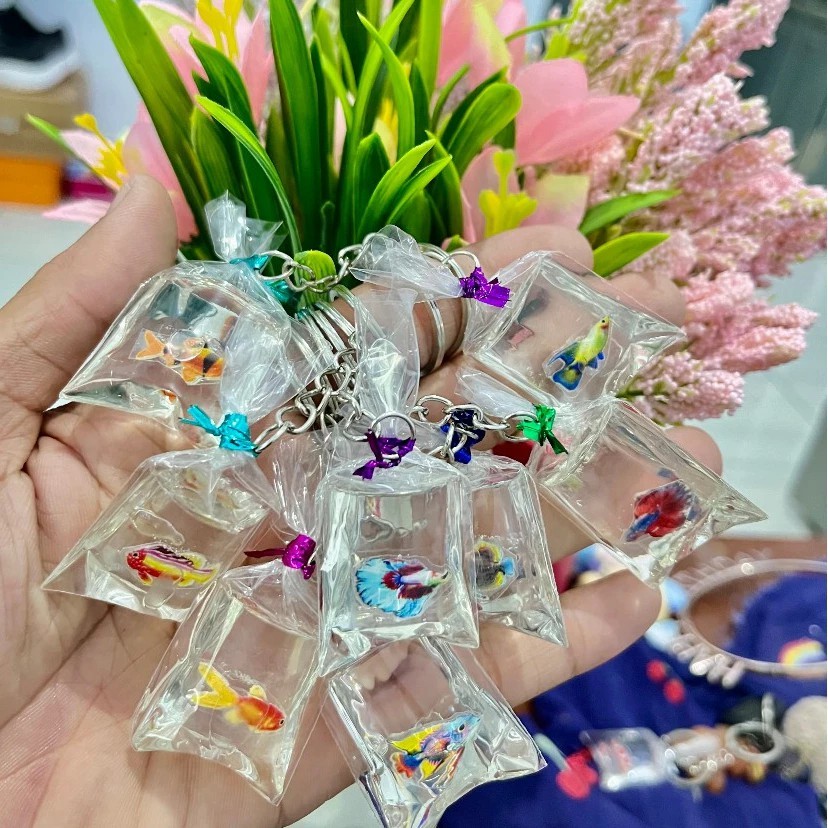 Jual Gantungan Kunci Miniatur Ikan Hias Dalam Plastik | Gantungan Kunci ...