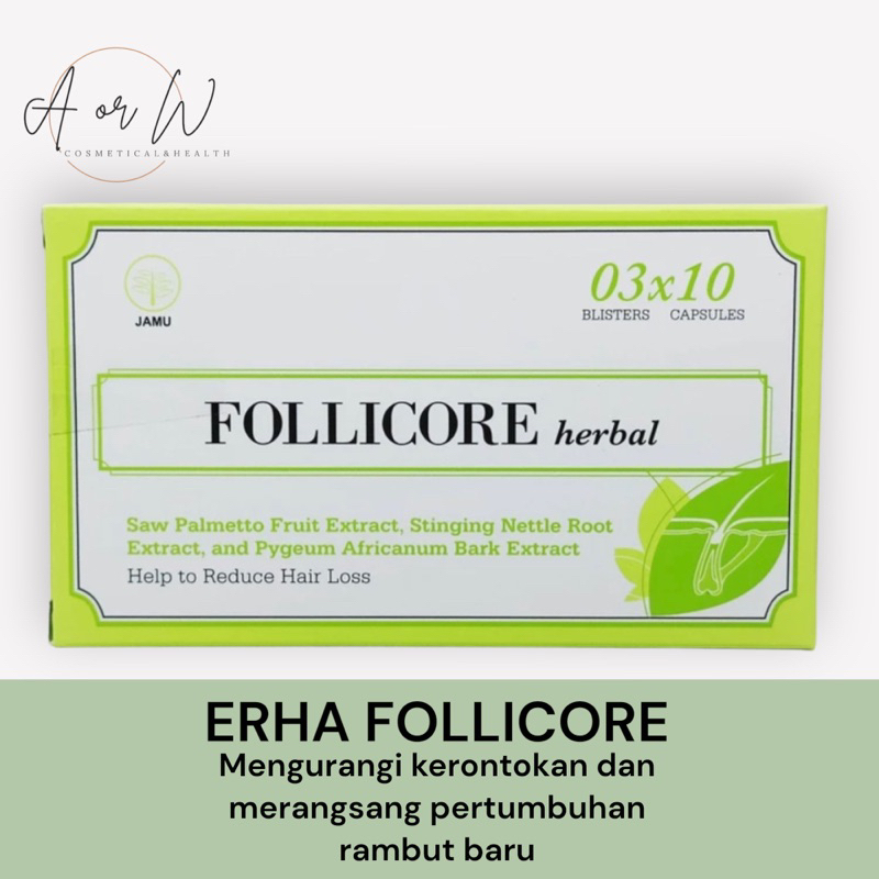 Jual ERHA Follicore herbal suplemen untuk mengatasi kerontokan rambut ...