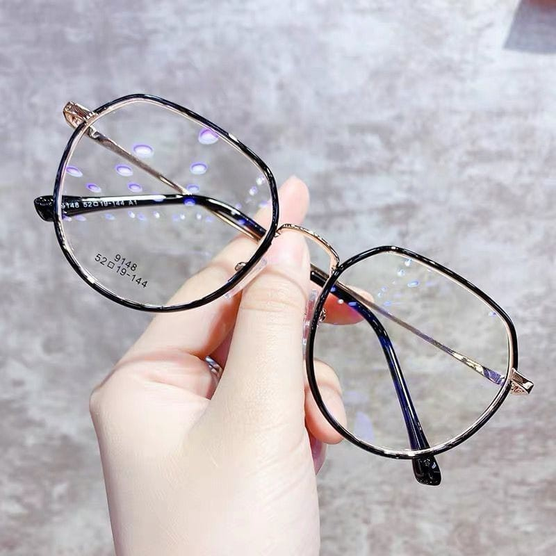Jual Kacamata Anti Radiasi Kacamata Fashion Wanita Pria Metal Sunglasses Kacamata Retro | Shopee ...