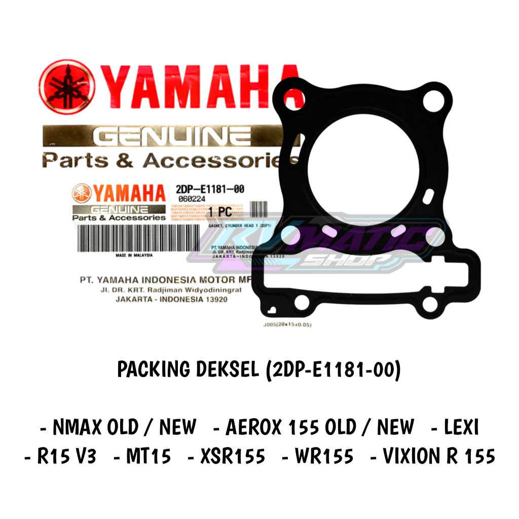 Jual PAKING DEKSEL GASKET HEAD NMAX AEROX 155 LEXI R15 V3 MT15 XSR 155 ...