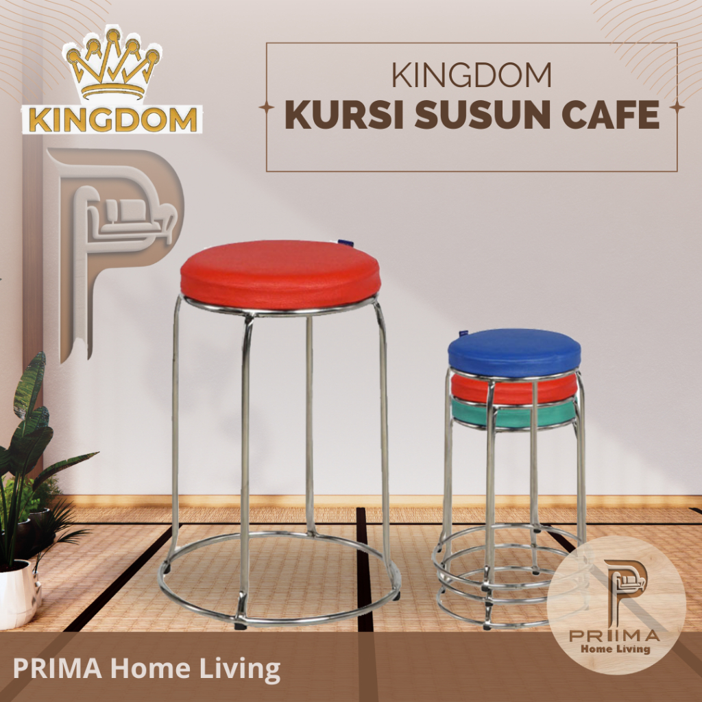 Jual Kursi Susun Cafe Besi Kingdom Oreo / Bulat / Tumpuk / Bakso / Bar ...