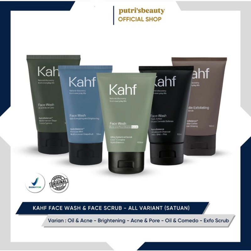 Jual Kahf Face Wash & Face Scrub - All Variant (Satuan) | Shopee Indonesia