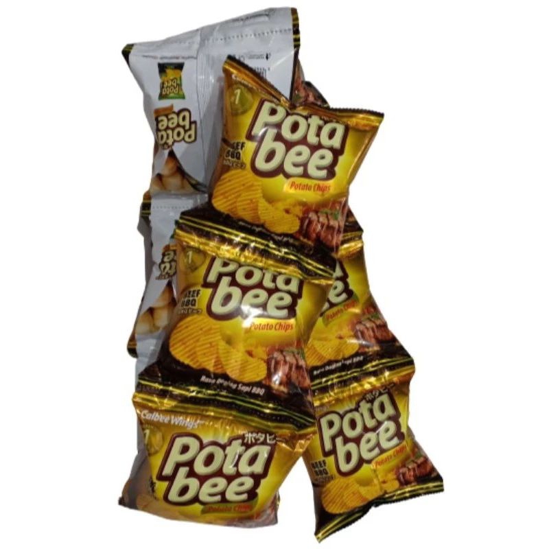 Jual Potabee Potato Chips Beef BBQ 15g (1 renceng/10 sachet) | Shopee ...