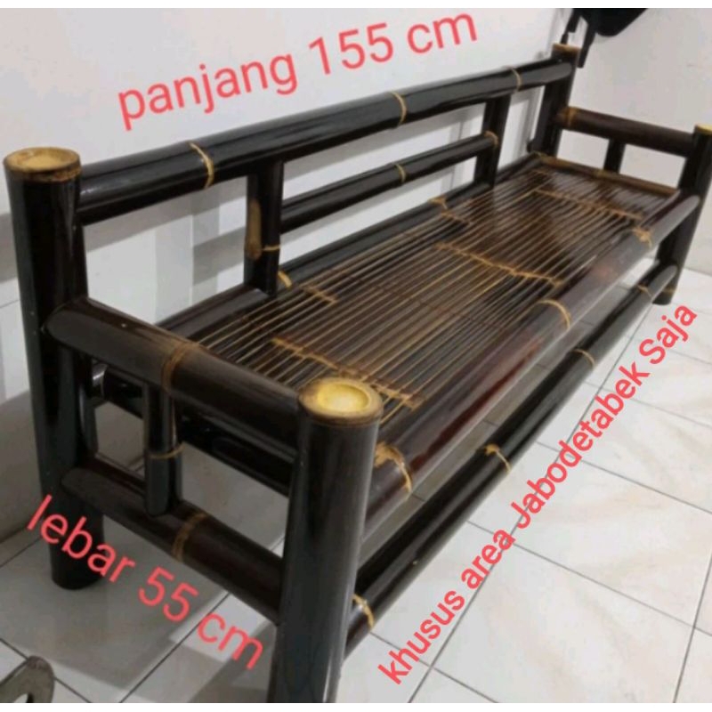 Jual bale bambu hitam/bangku klasik unik | Shopee Indonesia