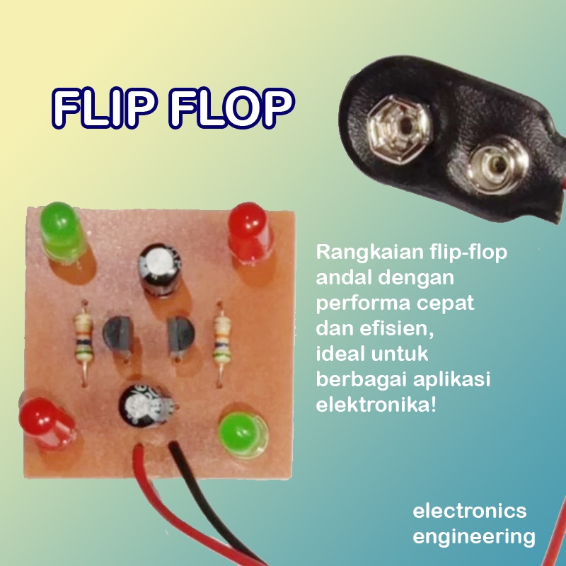 Jual PCB Kit Rangkaian Flip-Flop belum Dipasang Komponen dan Disolder ...