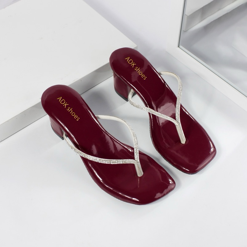 Jual Adk shoes high heels capit RIZUKA 5cm super mewah | Shopee Indonesia