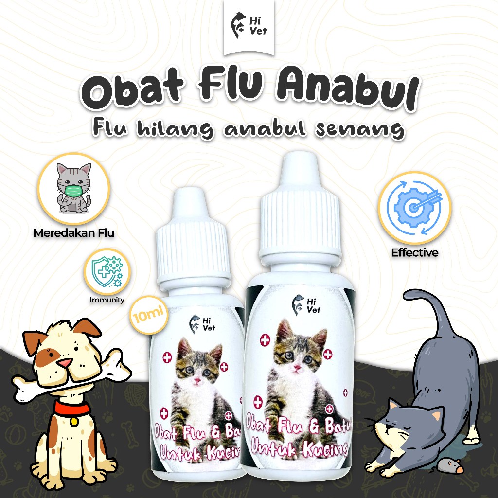 Jual Obat Flu dan Batuk Kucing - Hi Vet - Meredakan Flu dan Batuk ...