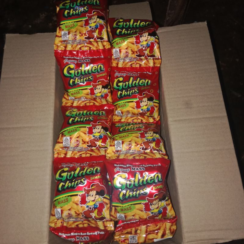 Jual GOLDEN CHIPS/ POTATO CHIPS 1 DUS ISI 6 RENTENG 60 PCS | Shopee ...