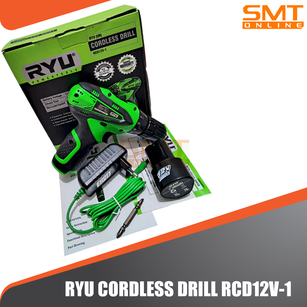 Jual RYU Bor Mesin Bor Tangan Baterai Cordless 12 Volt RCD 12V-1 ...
