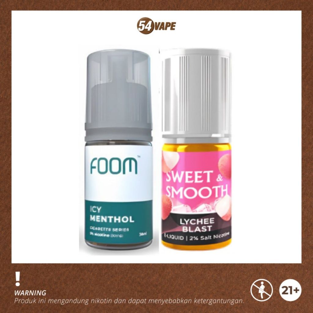 Jual Bundles FOOM Icy Menthol Salt 30ml + Sweet & Smooth Salt 30ml ...