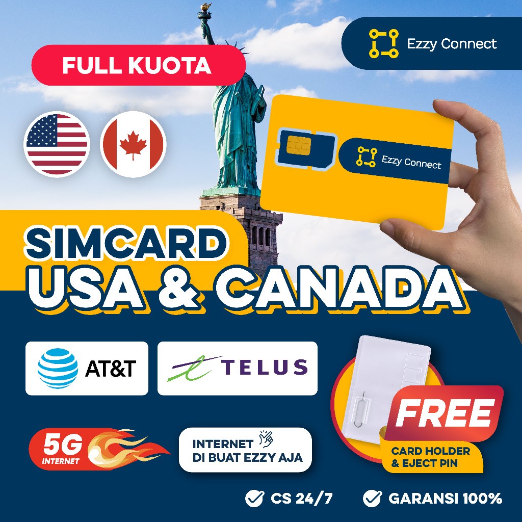 Jual SIM Card USA Amerika TERMURAH DENGAN BERBAGAI OPSI HARI DAN KUOTA !! | Shopee Indonesia