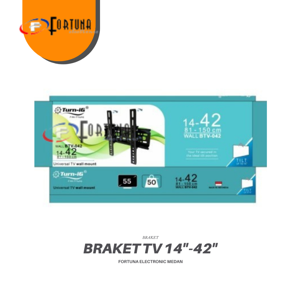 Jual BRACKET TV TURN / TRM / FINITO / FASE BT2242 FLAT PANEL TV 14"–42 ...