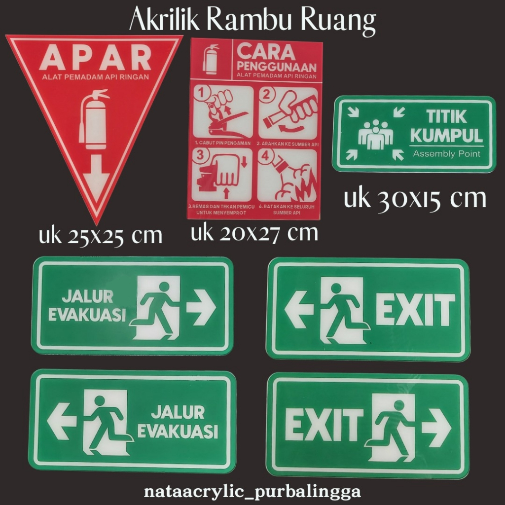Jual Akrilik Rambu Ruang/Akrilik Petunjuk Arah/Papan Ruang Akrilik UV ...