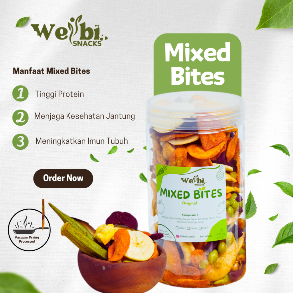 Jual Keripik Buah Sayur Kering Mix Cemilan Sehat Halal Wellbi Snack ...