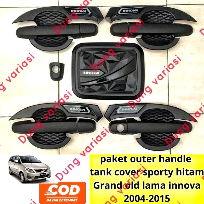 Jual paket outer handle tank cover grand Innova lama old Hitam 2004 ...