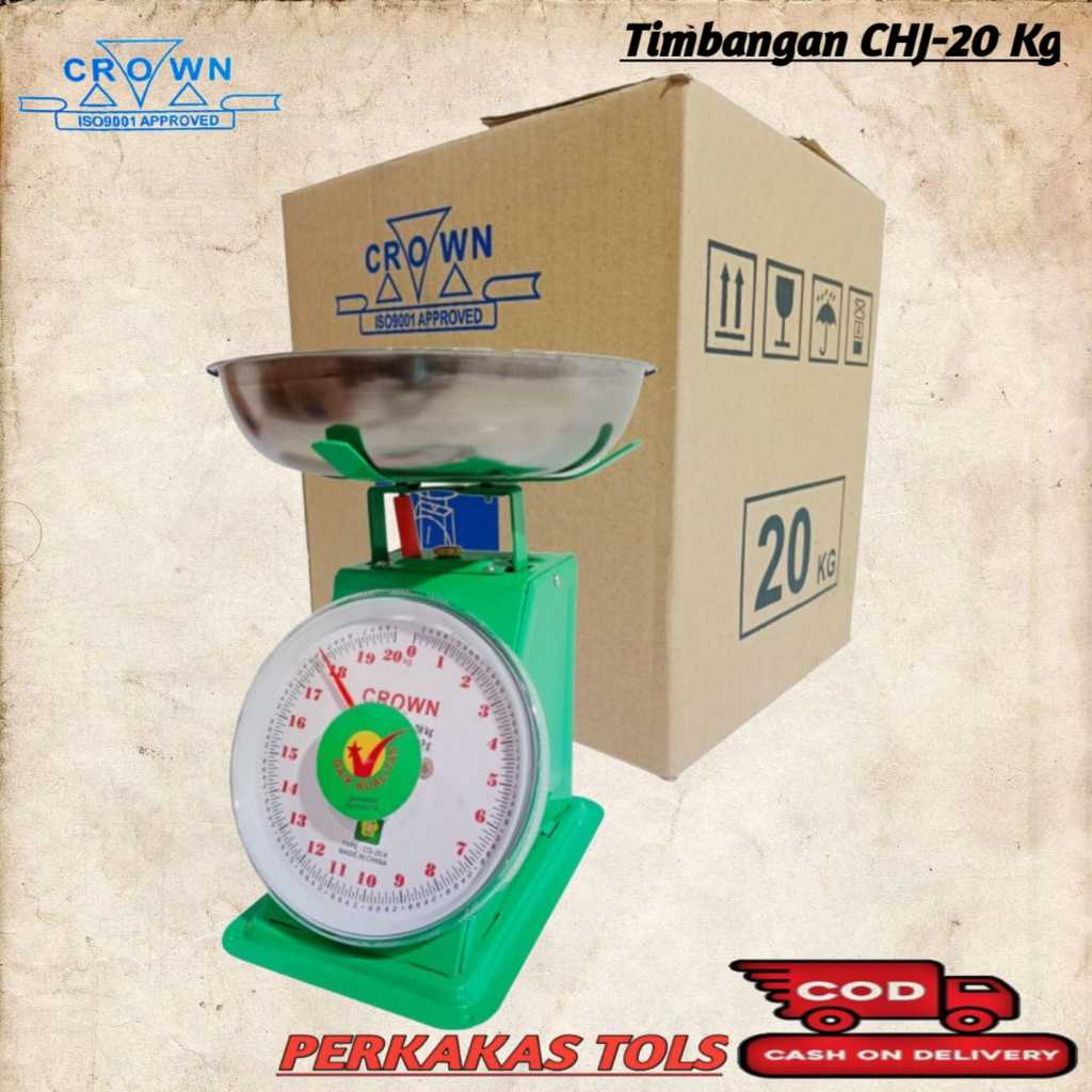 Jual Timbangan jarum 20/15/10/5kg/ timbangan buah/sayur CROWN | Shopee Indonesia