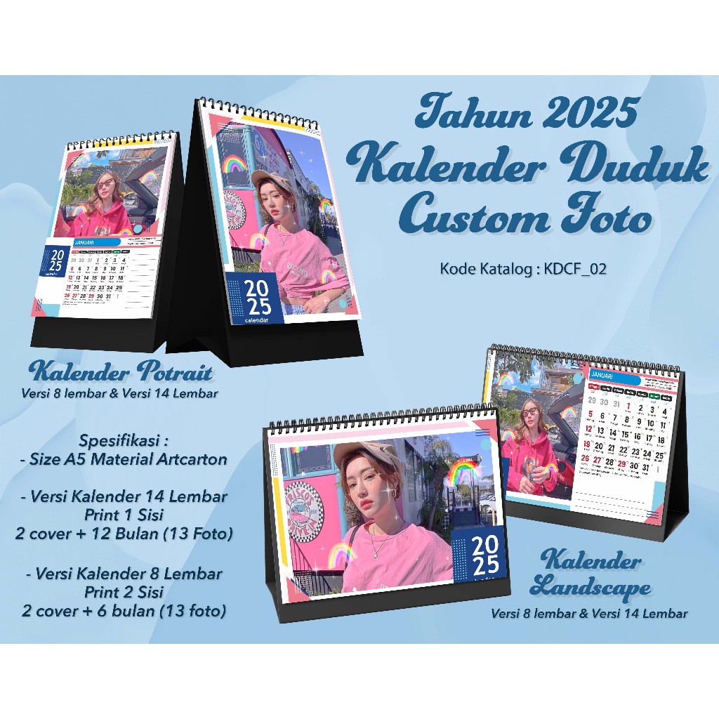 Jual KALENDER MEJA / CUSTOM KALENDER DUDUK CUSTOM DESAIN & FOTO ...