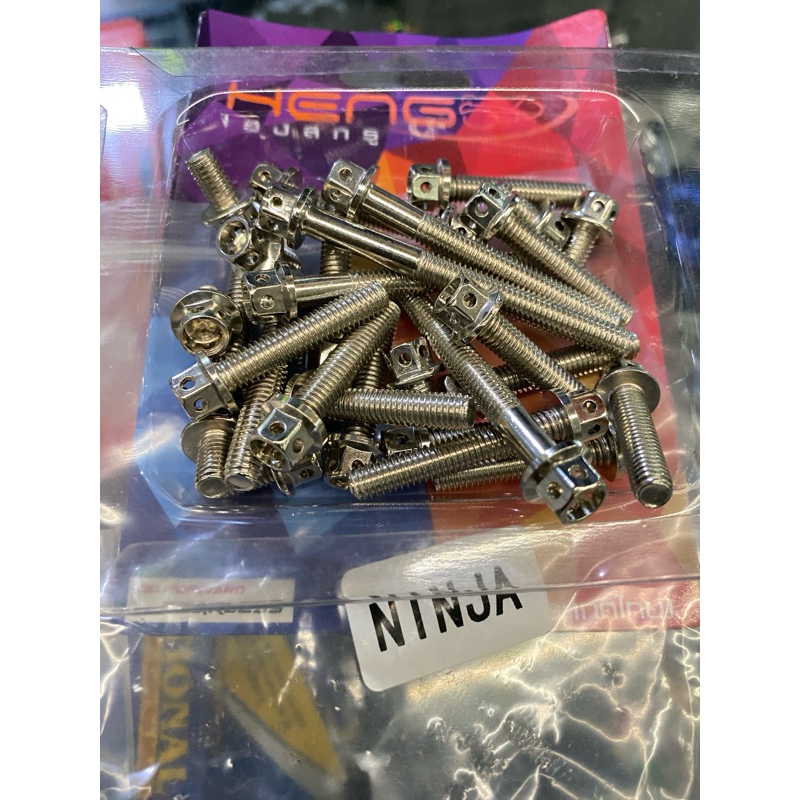 Jual Baut Stainless Blok Bak mesin Ninja 150 Ninja 2tak ss ninja r kanan kiri | Shopee Indonesia