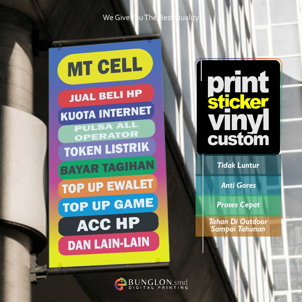 Jual PRINT CETAK STICKER PLANG TOKO KONTER CELLULER CUSTOM DESAIN ...