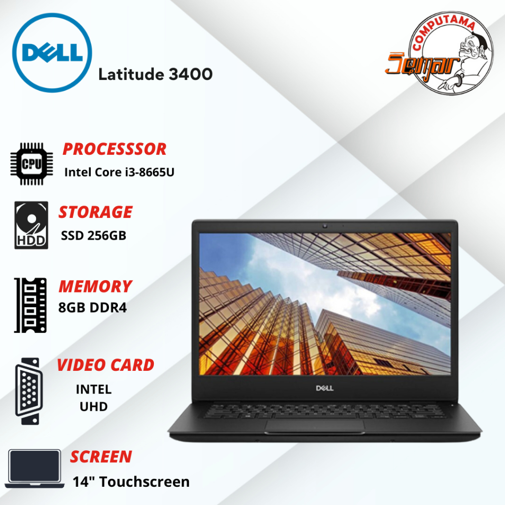 Jual Dell Latitude 3400 Core i3 gen8 RAM 8GB SSD 256GB Touchscreen ...