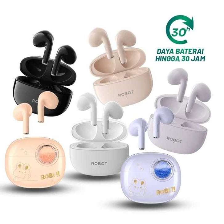 Jual ROBOT TWS FLYBUDS T10S WIRELESS EARBUDS BLUETOOTH | Shopee Indonesia